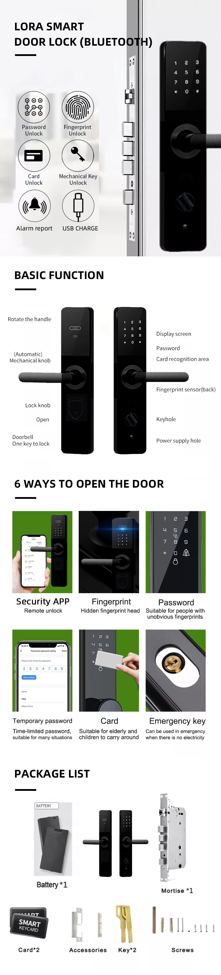 Lora Smart Door Lock (Bluetooth) - THE MOST COMPLETE LoRaWAN IOT SENSORS